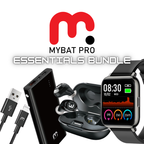 MyBat Pro Essentials Bundle w Cables, Power Banks, Tempo Bluetooth ...