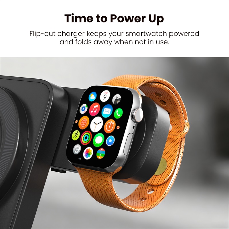 MyBat Pro FlipSide 3-in-1 Folding Magnetic Charging Dock with LED Light ...